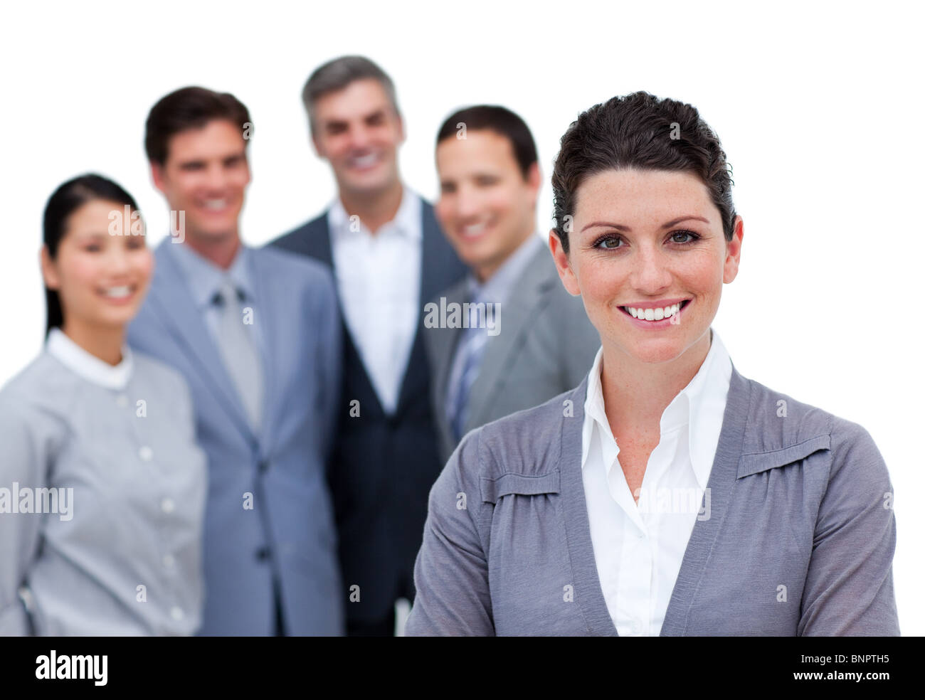 Beautiful business team celebrating an event Stock Photo - Alamy