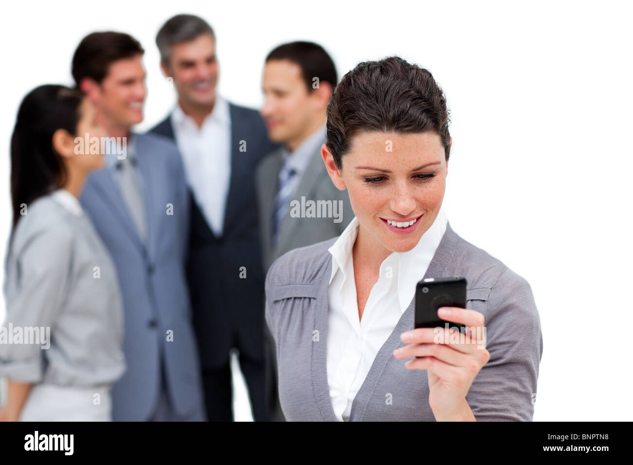 Beautiful business team working together Stock Photo - Alamy