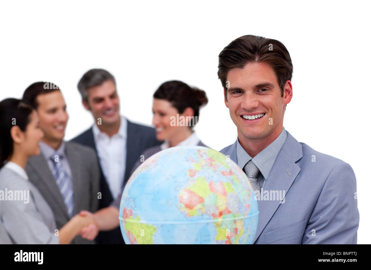 Portrait of a beautiful business team working together Stock Photo - Alamy