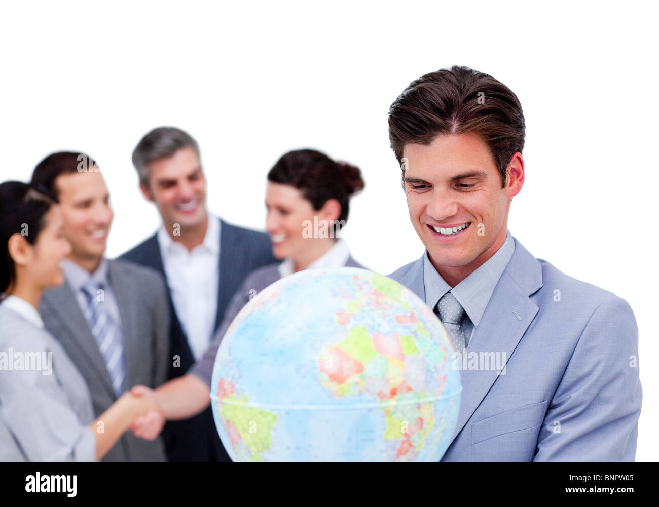 Portrait of a business team working together Stock Photo - Alamy