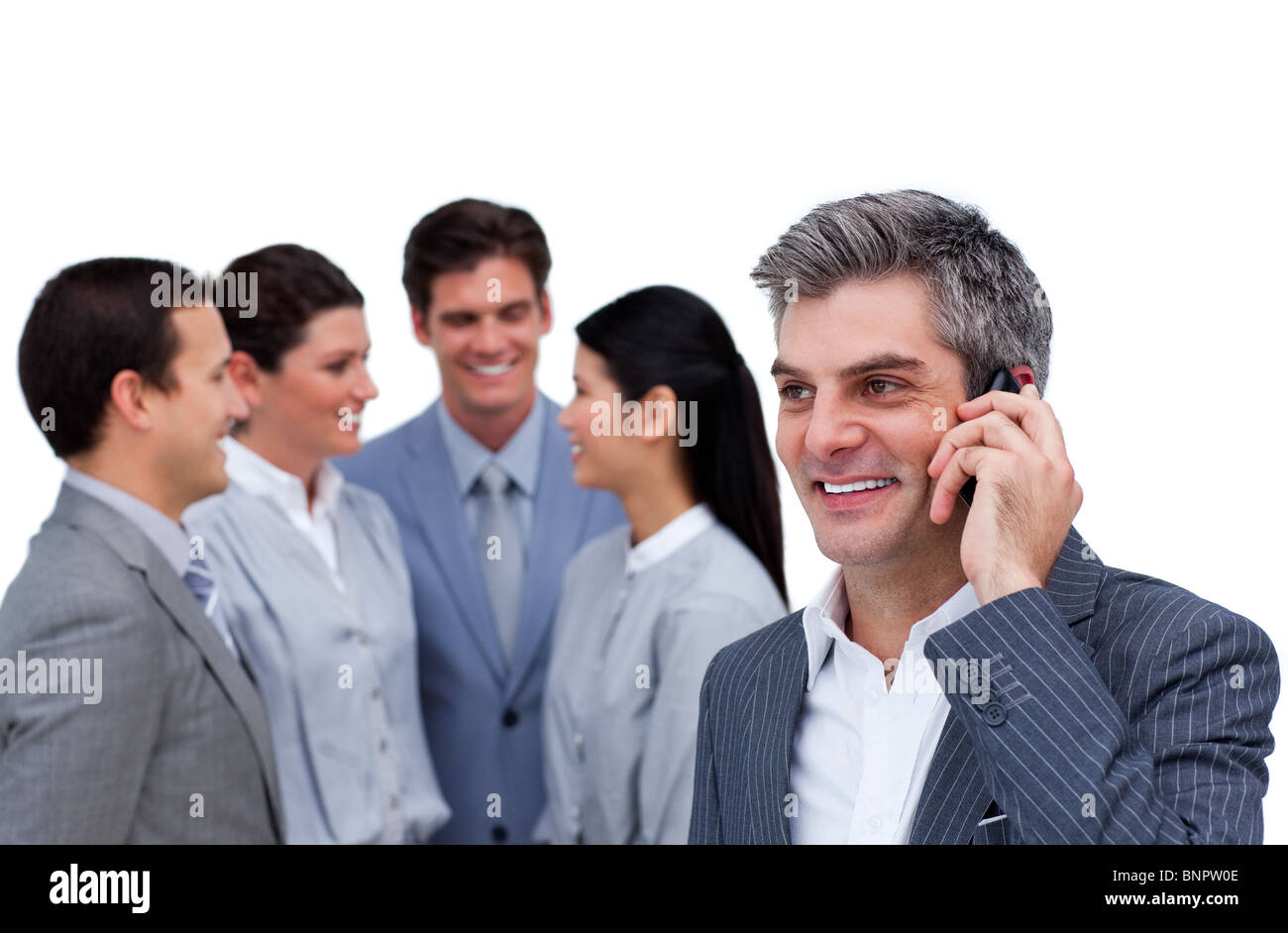 Portrait of a team working together Stock Photo - Alamy