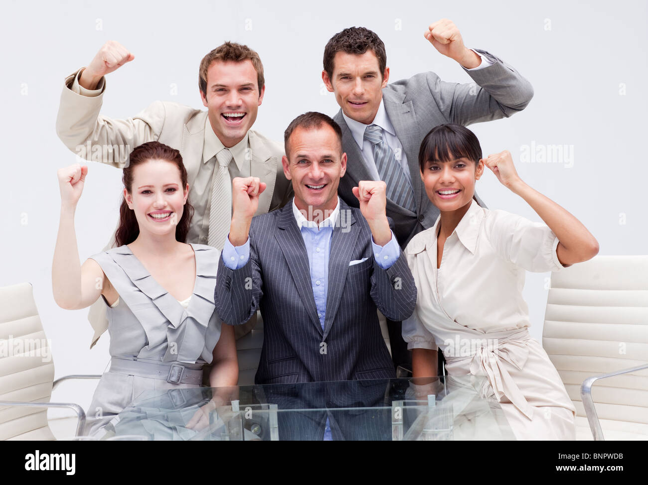 Confident business team being positive Stock Photo - Alamy