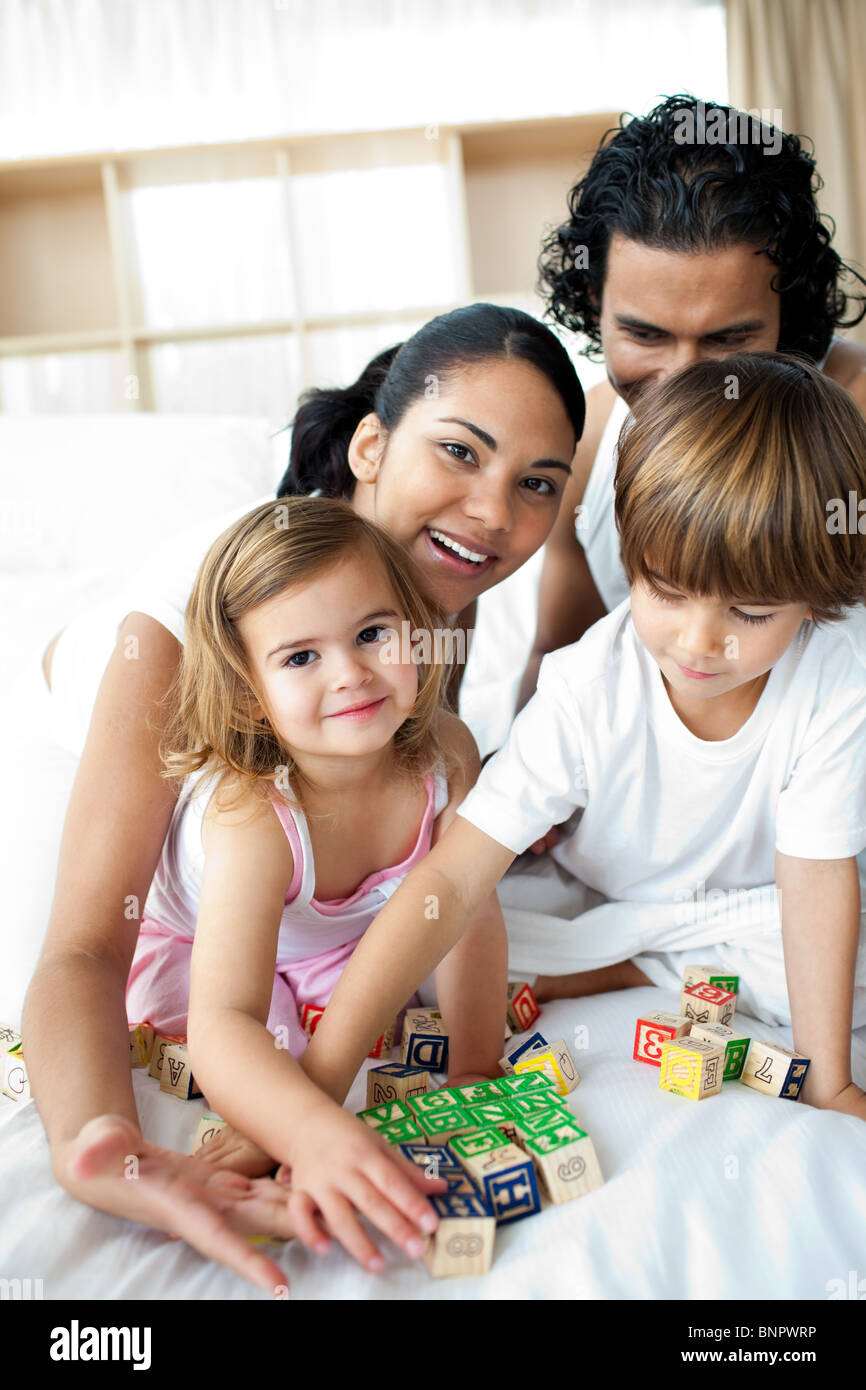 Hispanic boy playing with blocks hi-res stock photography and images ...