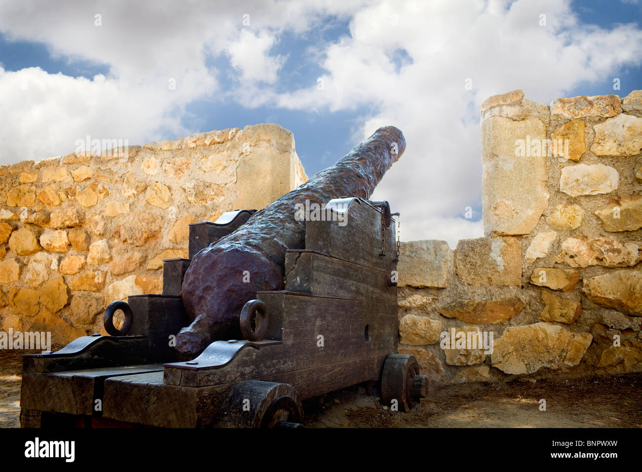 Medieval Canon at morrow, Denia Spain Stock Photo - Alamy