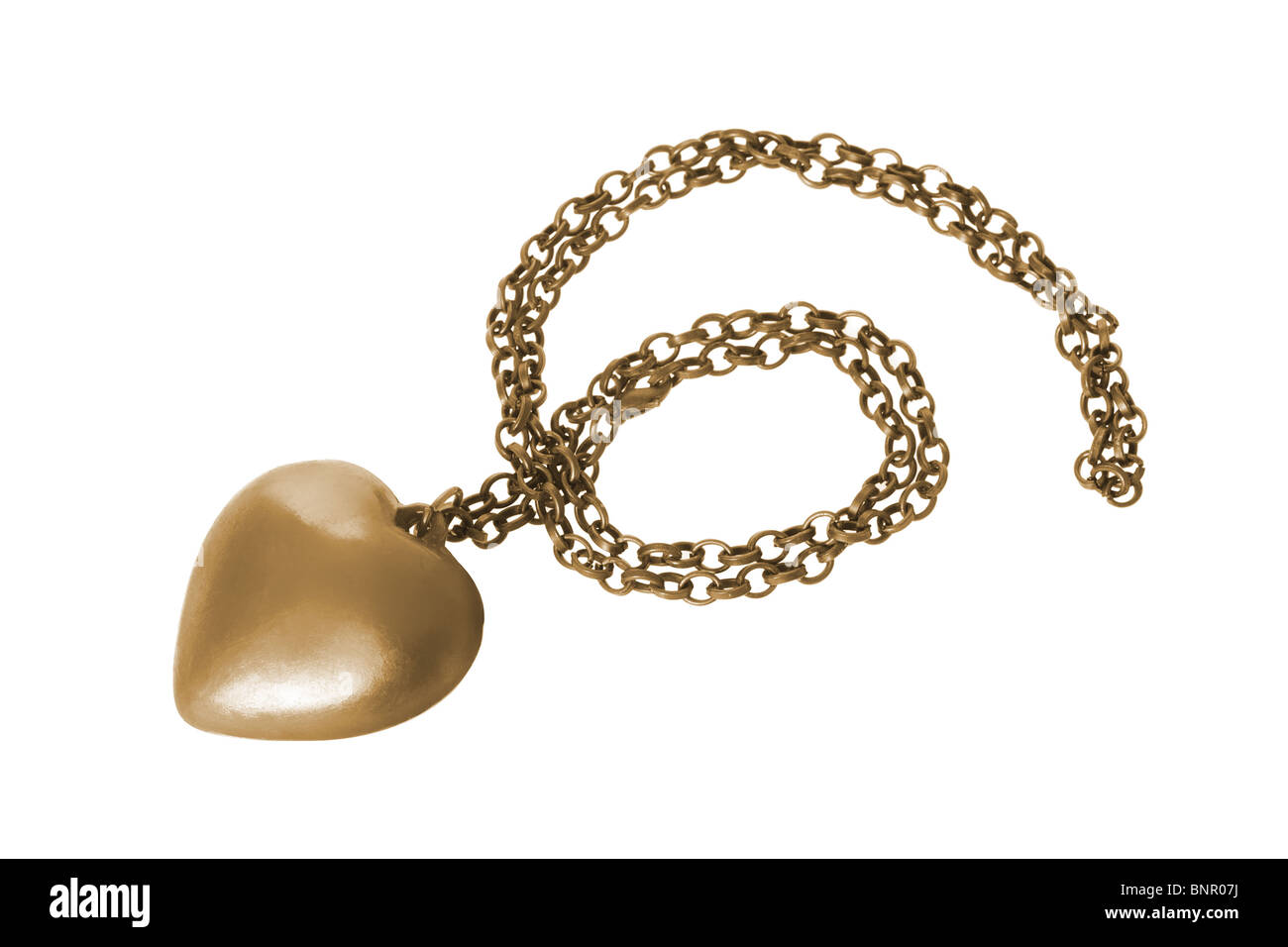 Love Heart Pendant with Chain Stock Photo - Alamy