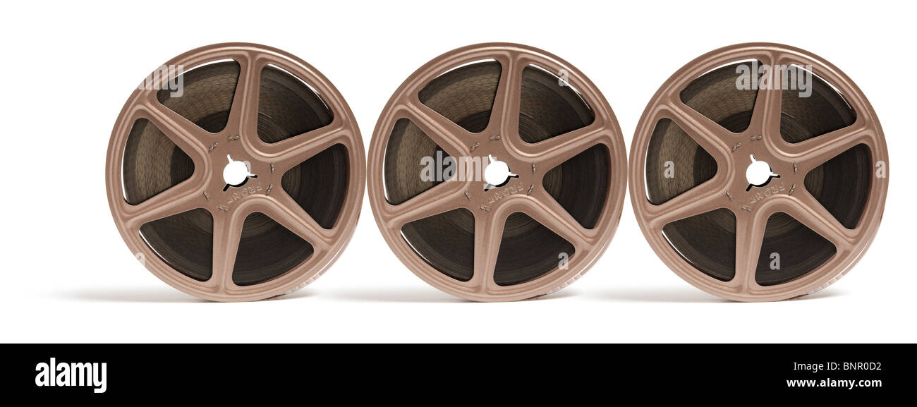 Movie Film Reels Stock Photo - Alamy