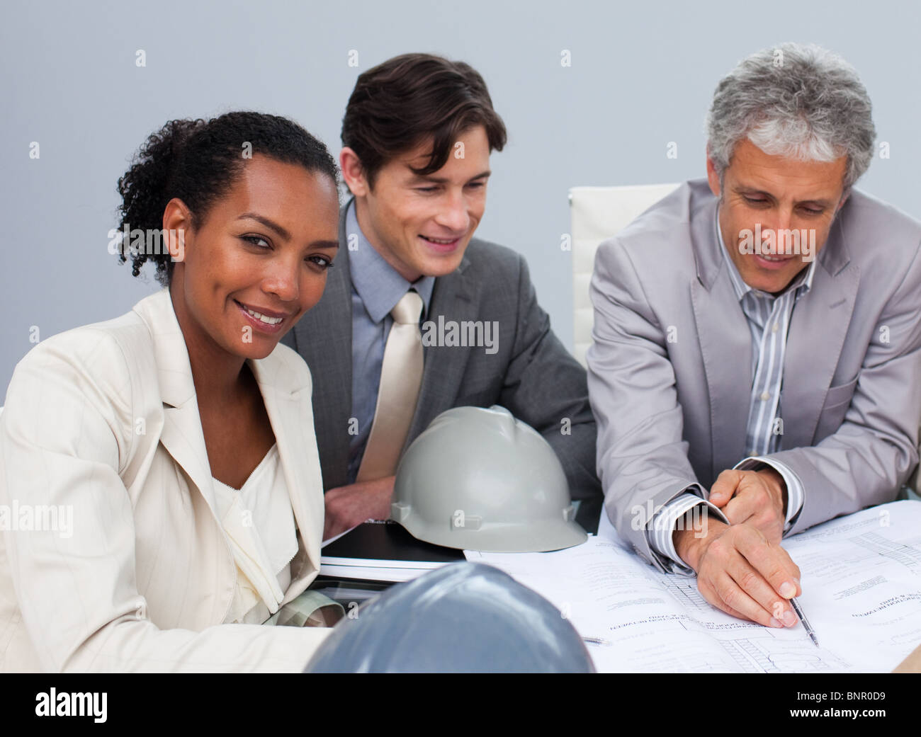 Engineer studying plans hi-res stock photography and images - Alamy