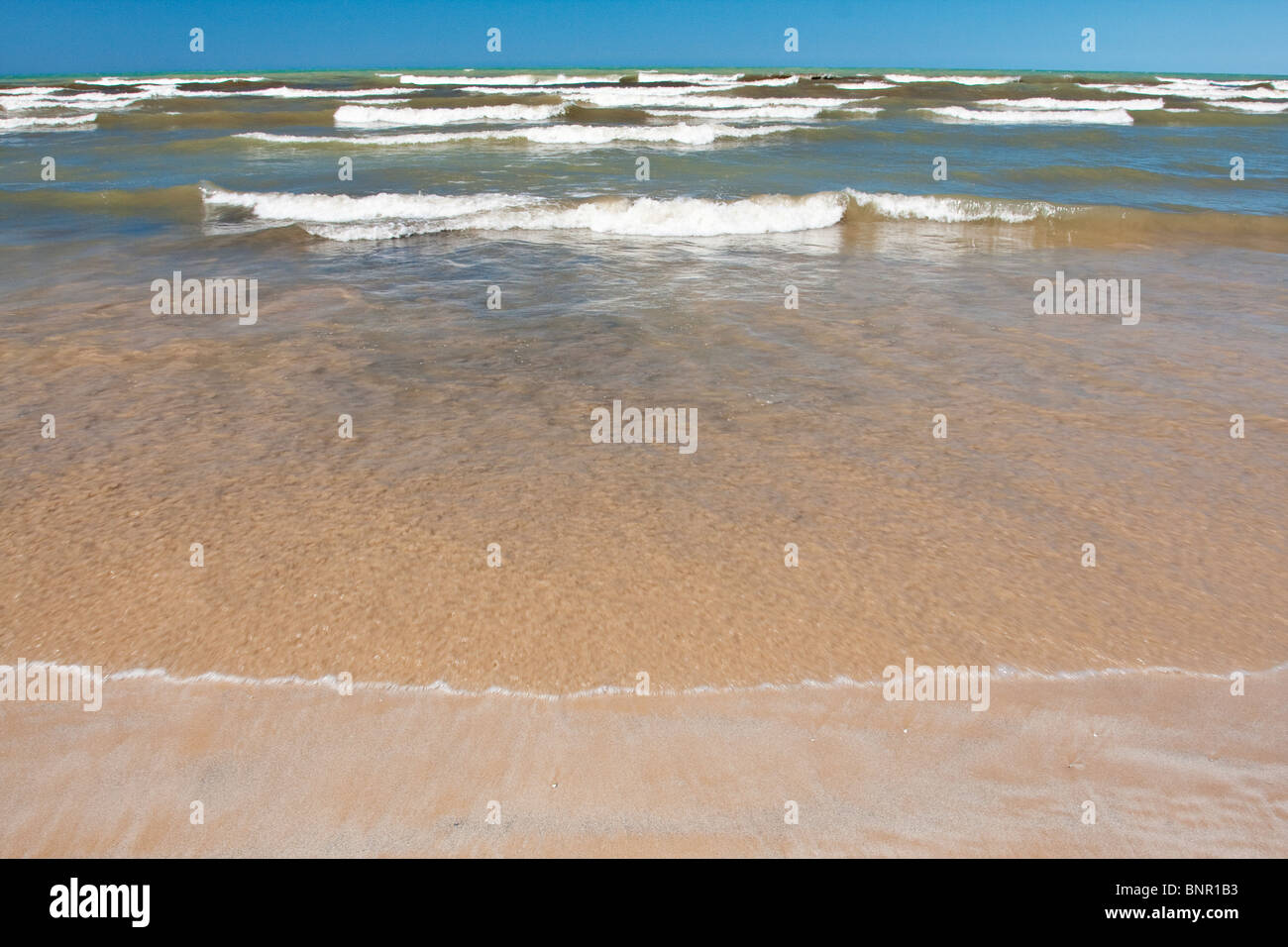 Lake Huron waves at Ipperwash Beach Stock Photo - Alamy
