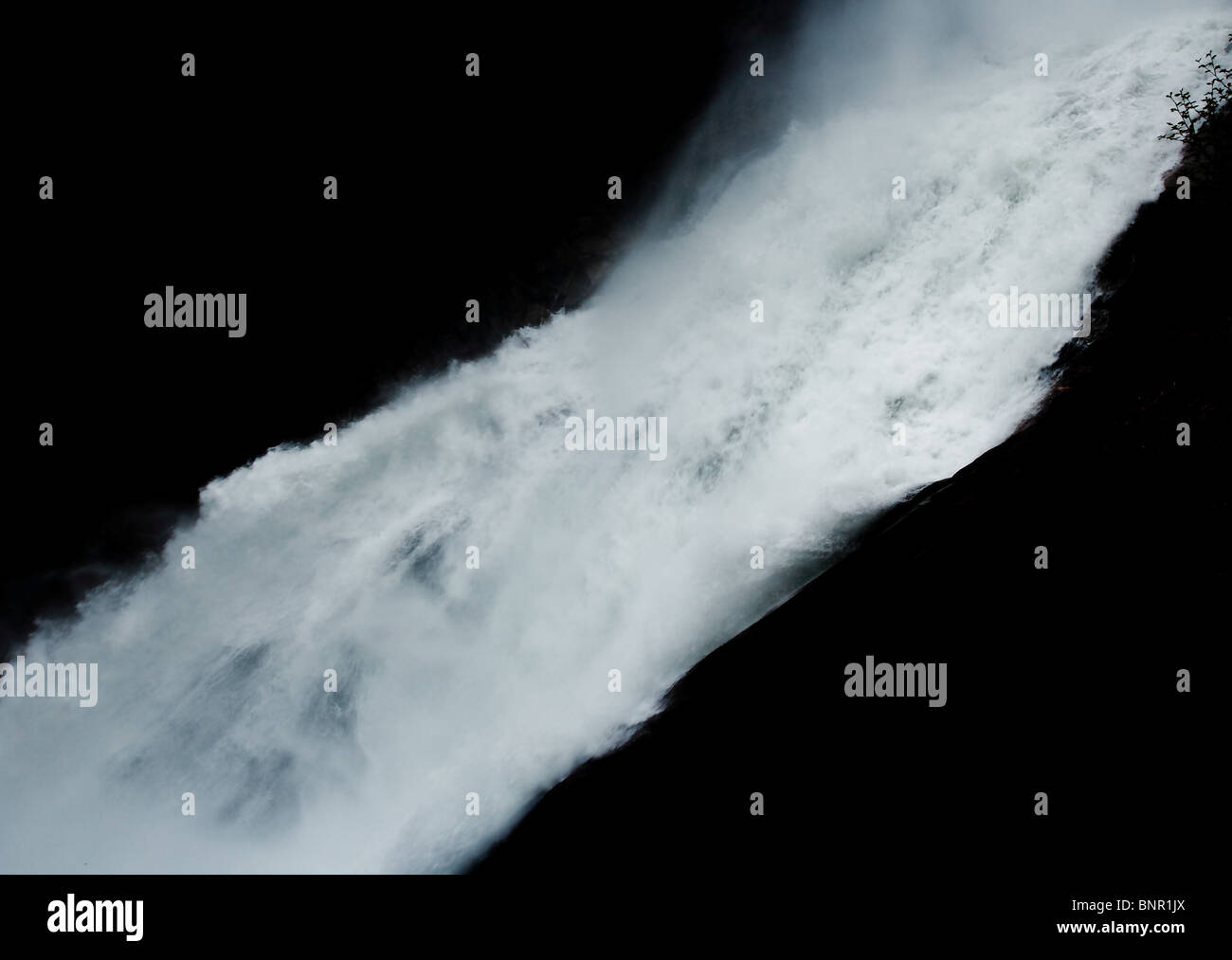 Waterfall isolated on a black Stock Photo - Alamy