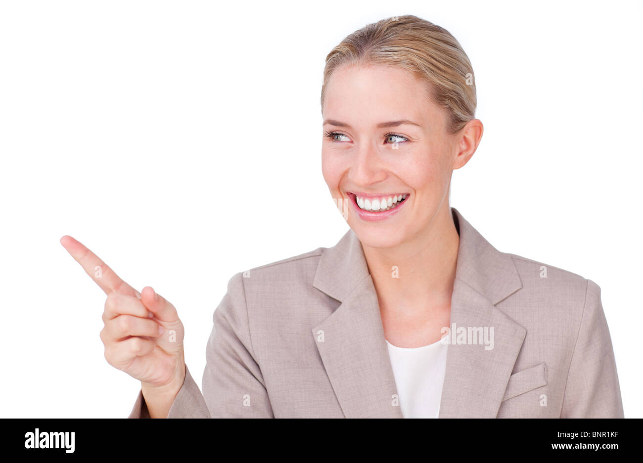 Young female sales representative talking on headset Stock Photo - Alamy