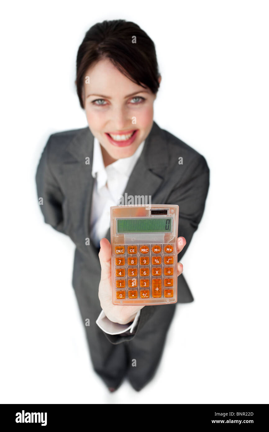 Hands calculator Cut Out Stock Images & Pictures - Alamy