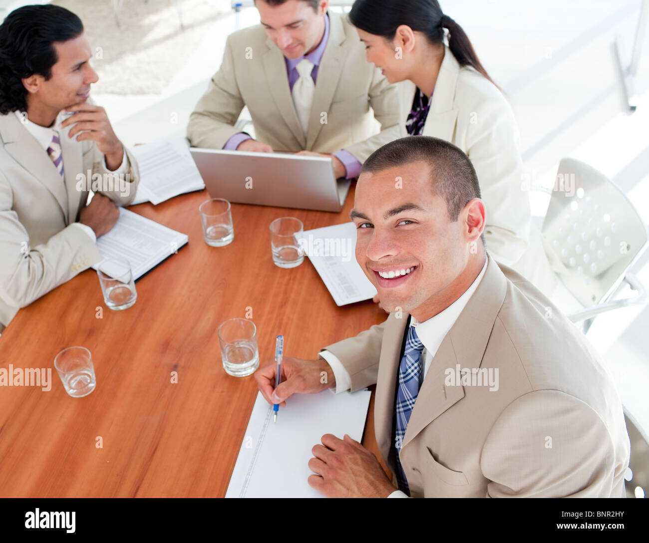 Self-assured business people in a meeting Stock Photo - Alamy