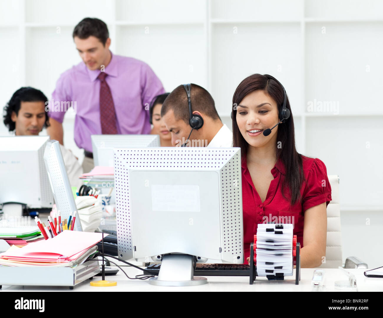 International business team working Stock Photo - Alamy