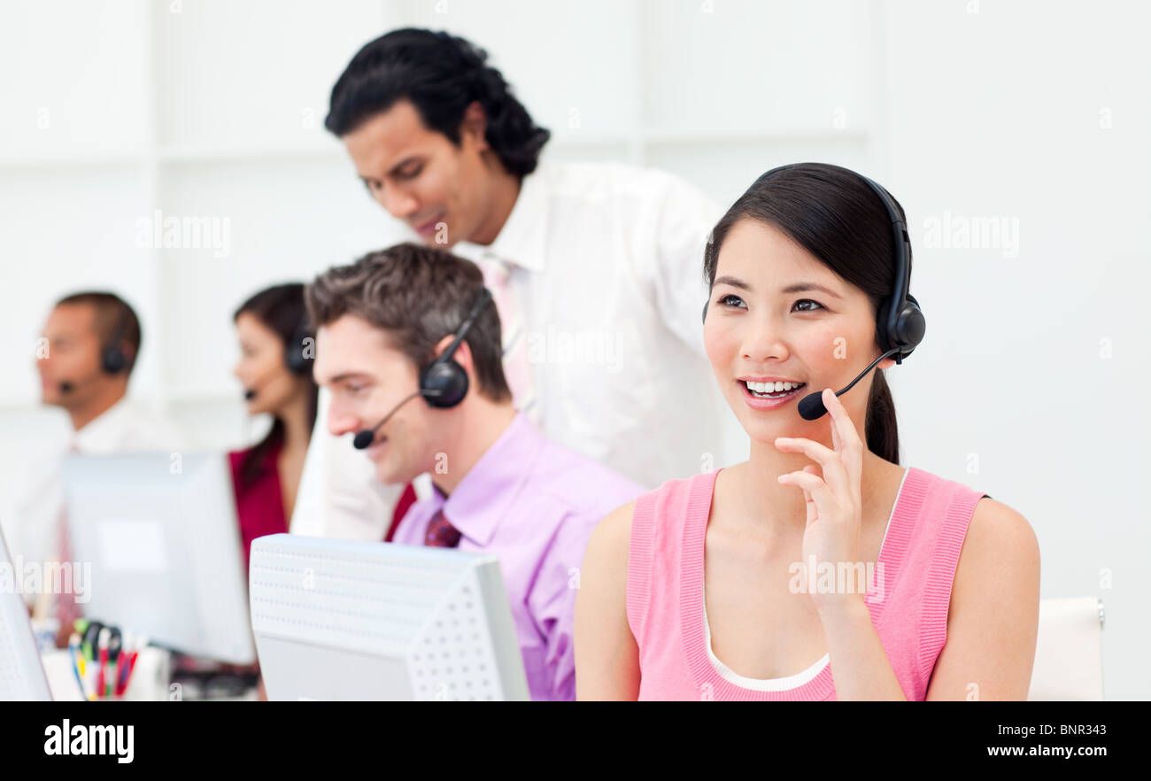 Beautiful female telemarketing customer hi-res stock photography and ...