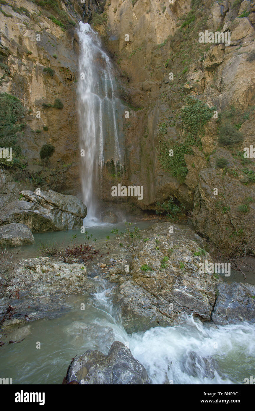 waterfall Crete Greece Stock Photo - Alamy