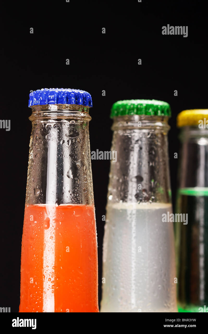 bottles with tasty drink Stock Photo - Alamy