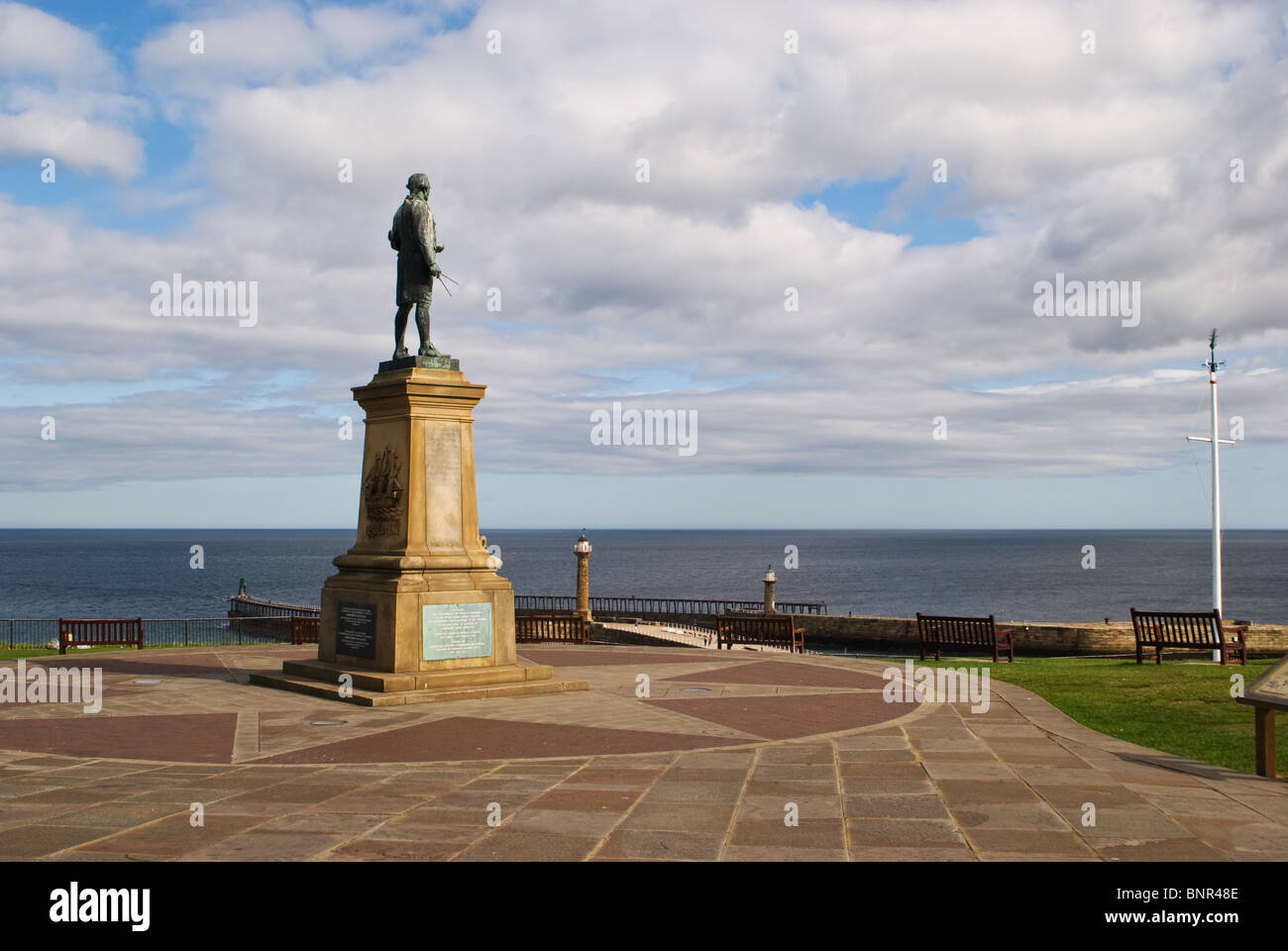 captain cook Whitby Stock Photo - Alamy