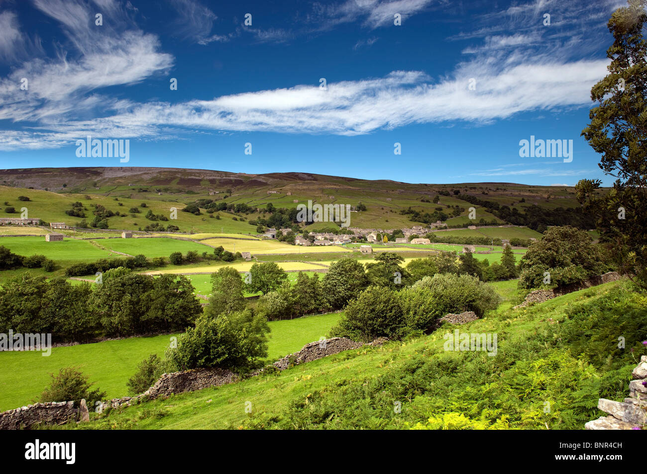 Gunnerside Village In Swaledale Yorkshire High Resolution Stock ...