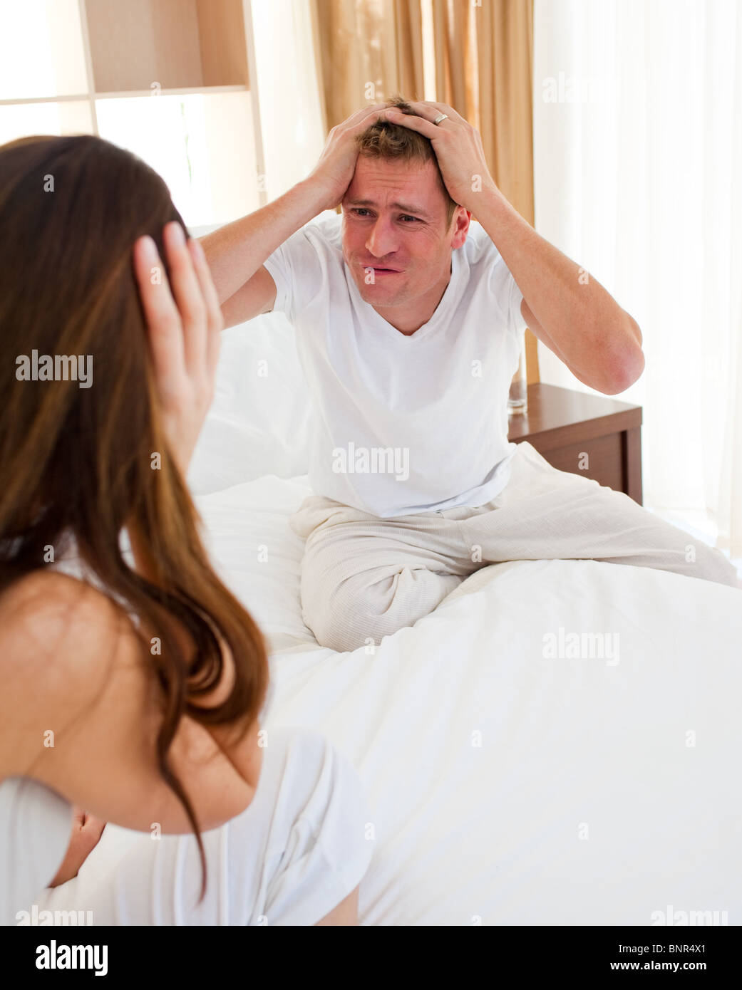 Resentful couple having an argument Stock Photo - Alamy