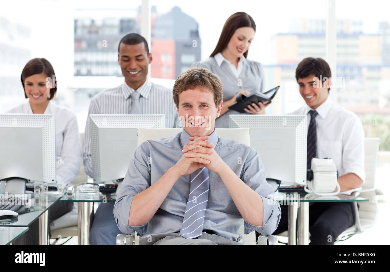 Presentation of ambitious business team at work Stock Photo - Alamy