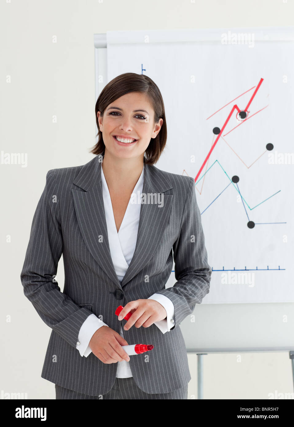 Young manager giving a presentation Stock Photo - Alamy