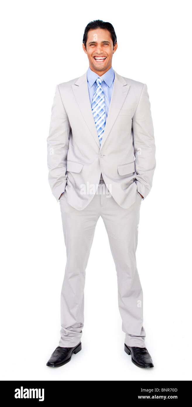 Businessman with hands in pockets Stock Photo - Alamy