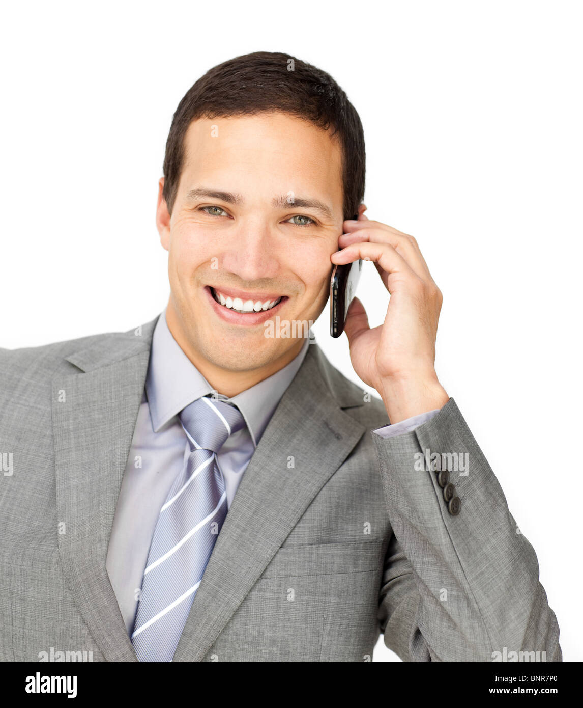 Charming male executive on phone Stock Photo - Alamy