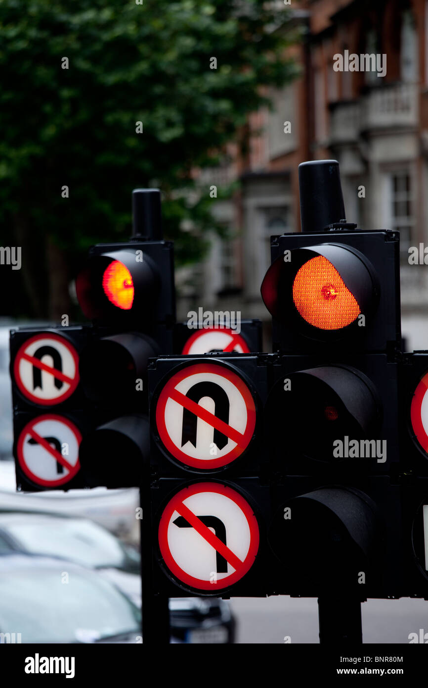 Traffic light and traffic signals, London, England Stock Photo - Alamy