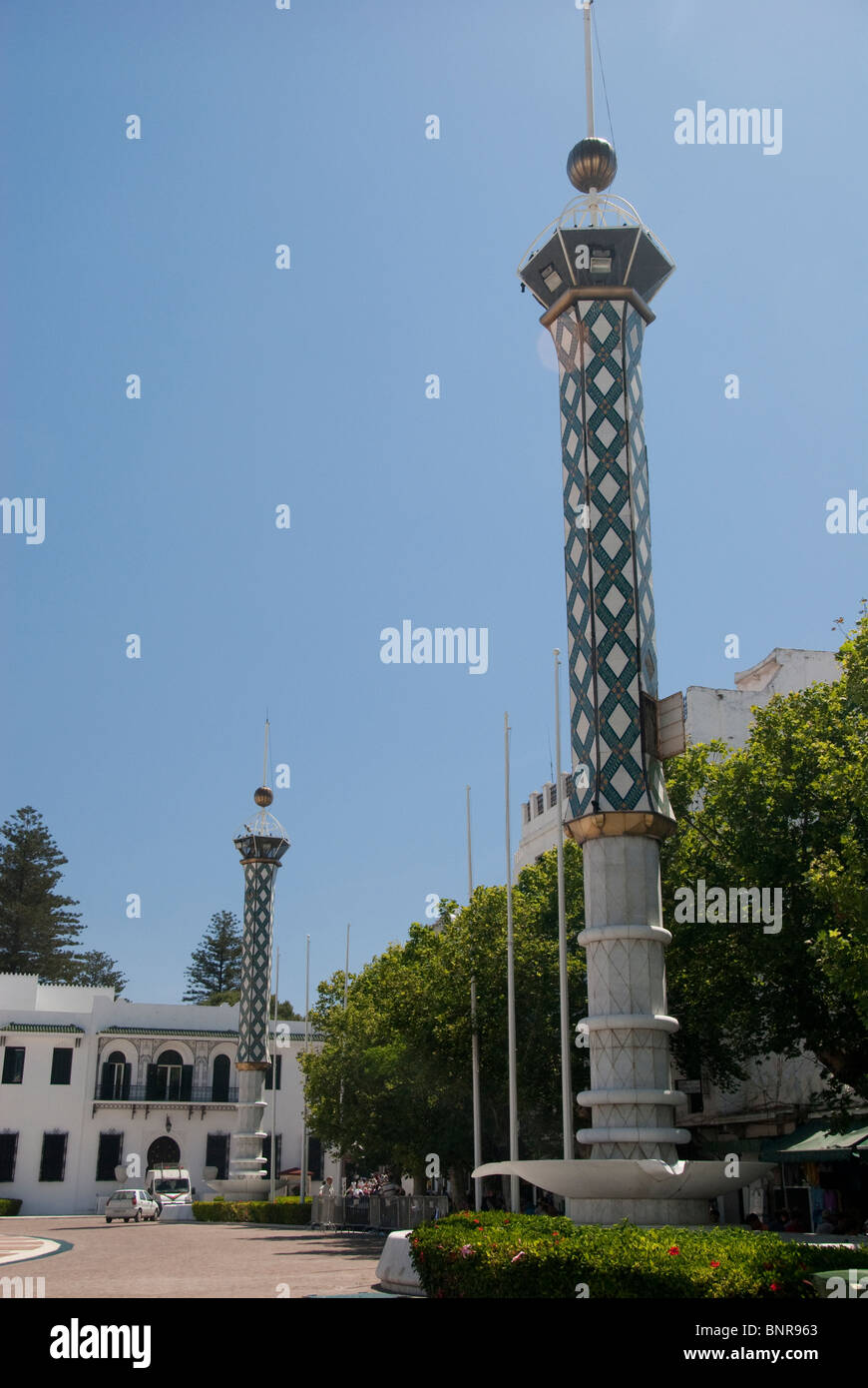Morocco, Tetouan. Primo Square, Place de Hassan II & Royal Palace Stock ...