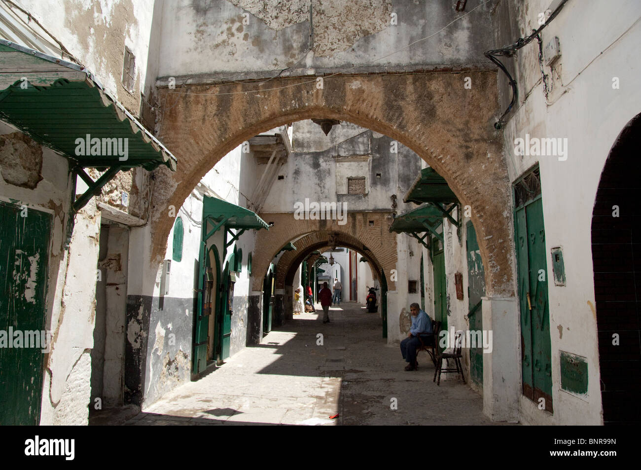 Morocco, Tetouan. The Medina (old town) of Tétouan, UNESCO. Typical ...