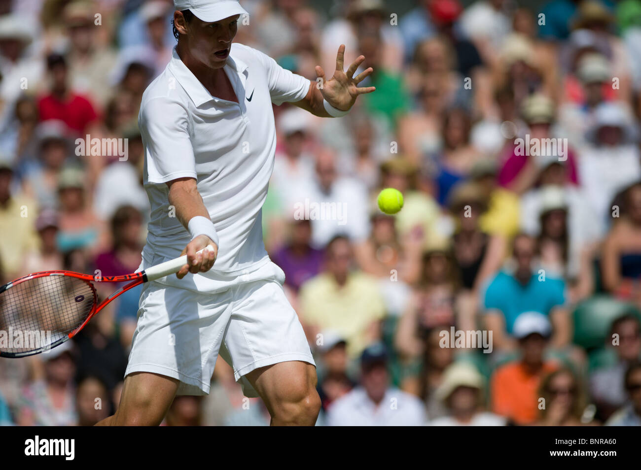 June 30 2010: Roger Federer losing to Tomas Berdych. Wimbledon ...