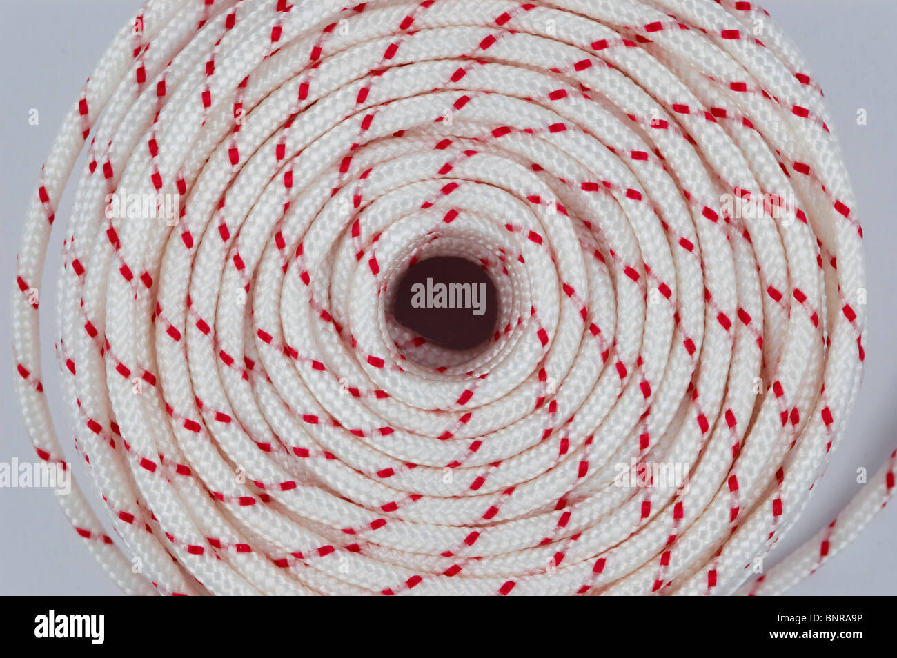Bundle of white, nylon rope detail Stock Photo - Alamy