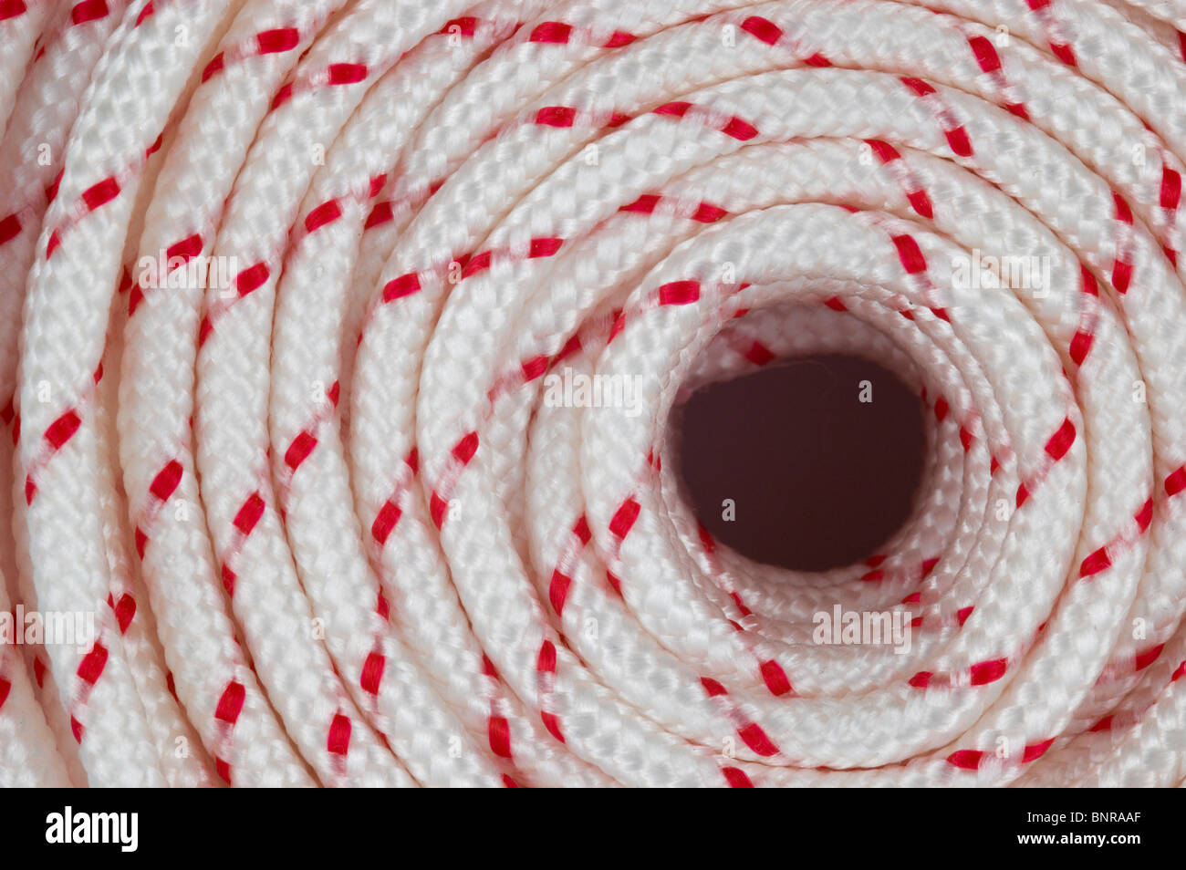 Bundle of white, nylon rope detail Stock Photo - Alamy