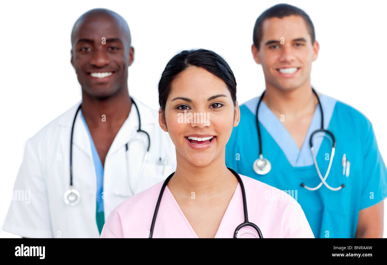 Successful team mixed race doctors hi-res stock photography and images ...