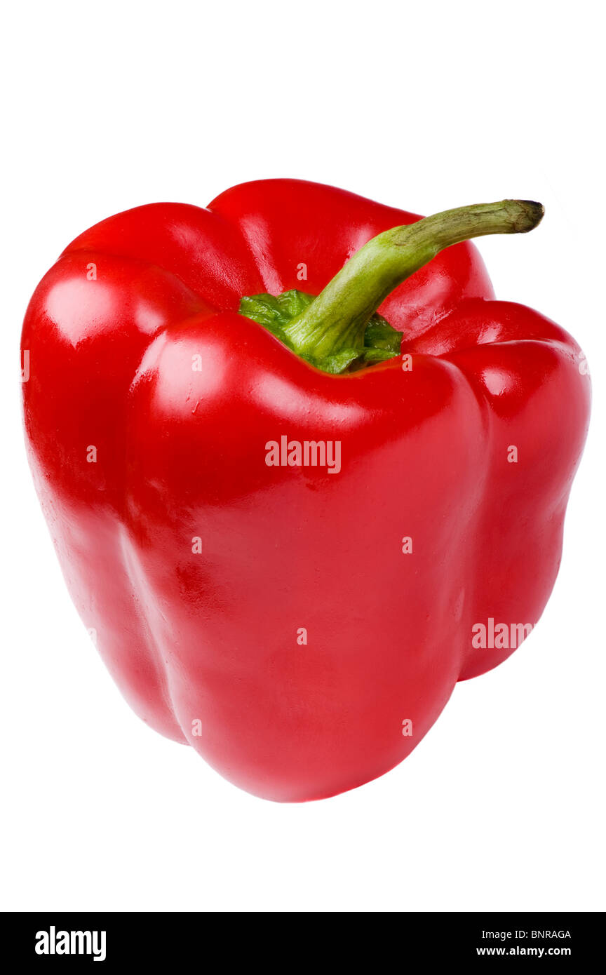 object on white - food Colored pepper close up Stock Photo - Alamy