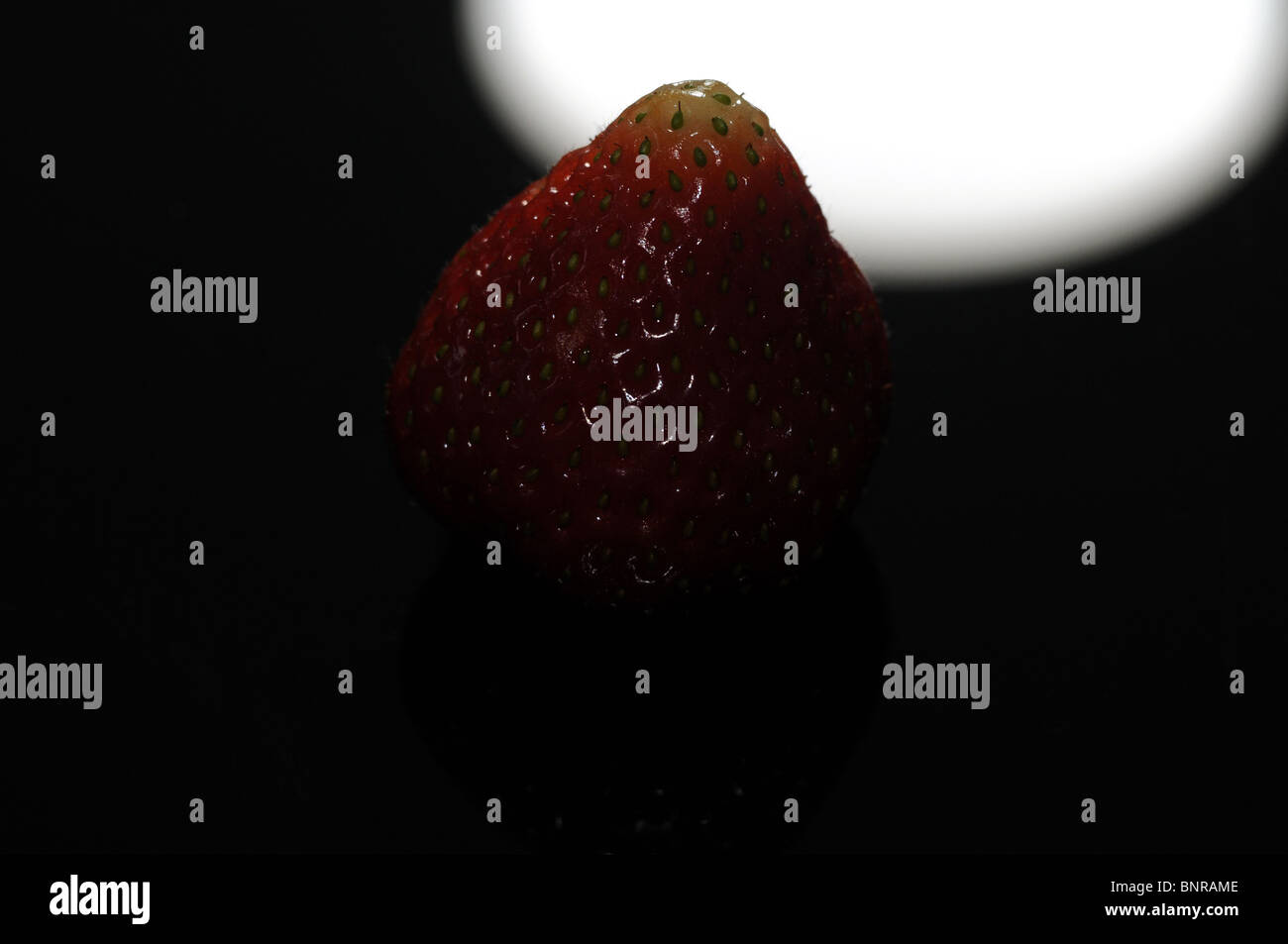fresh strawberry on black background Stock Photo - Alamy