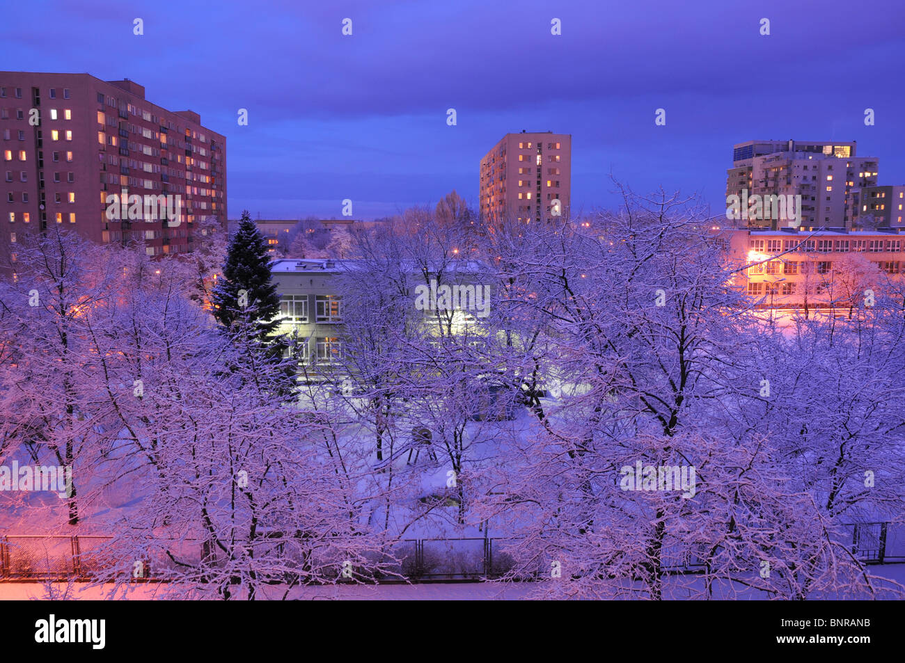 Winter in Warsaw, Poland Stock Photo - Alamy