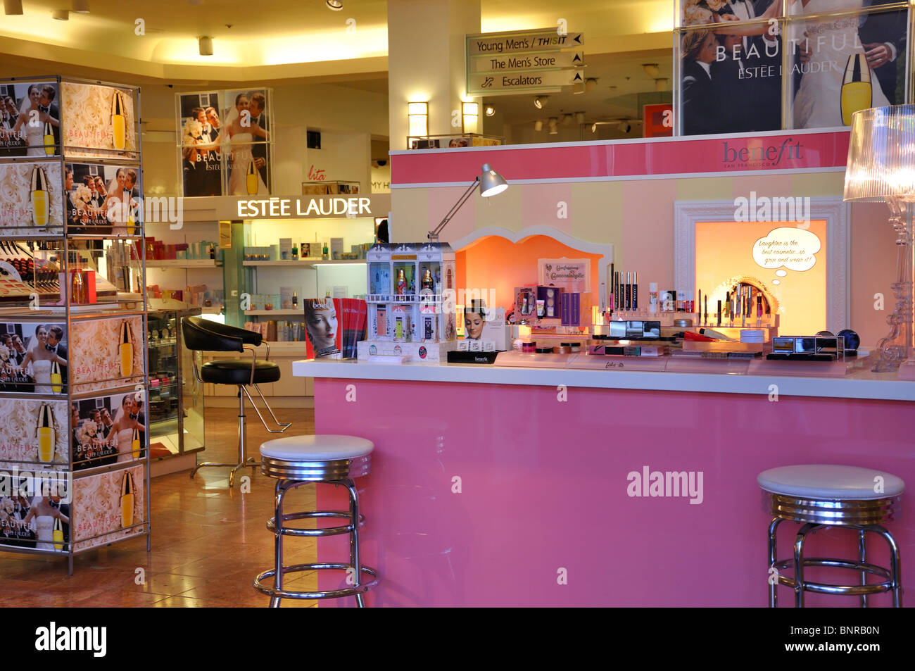 Cosmetics and beauty store interior, Santa Barbara, California USA ...