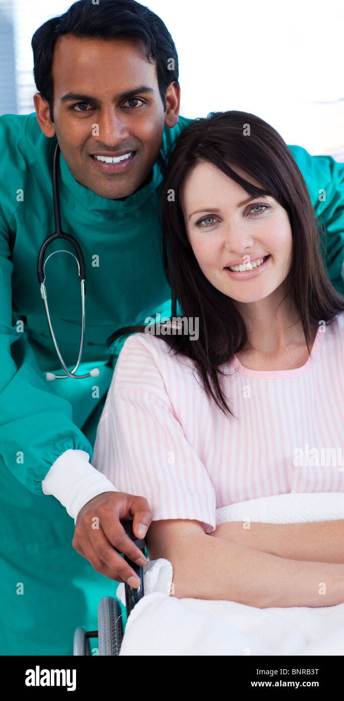 Surgeon with his patient smiling at the camera Stock Photo - Alamy