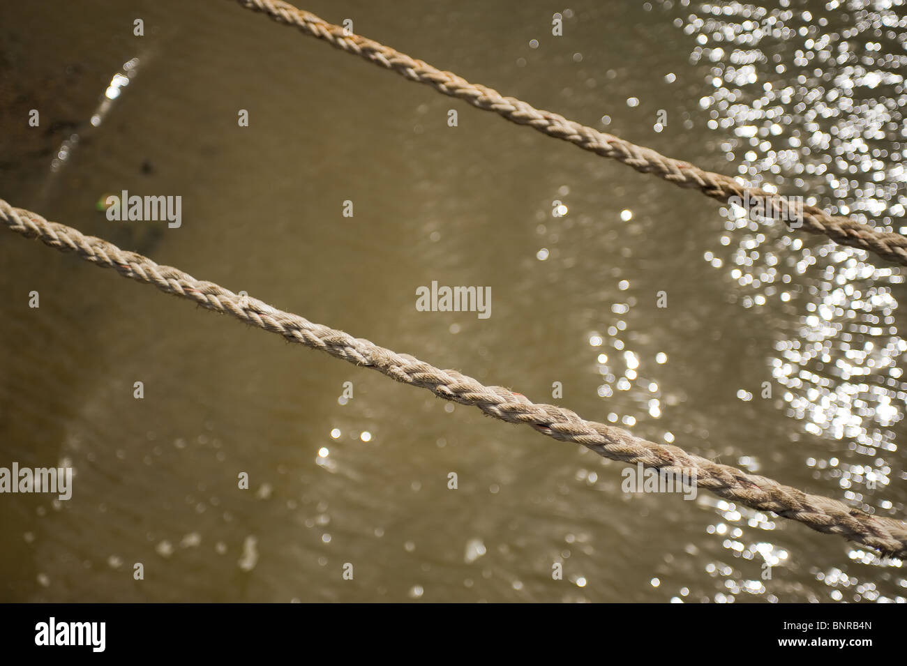Rope stretched over water. Photo by Gordon Scammell Stock Photo - Alamy