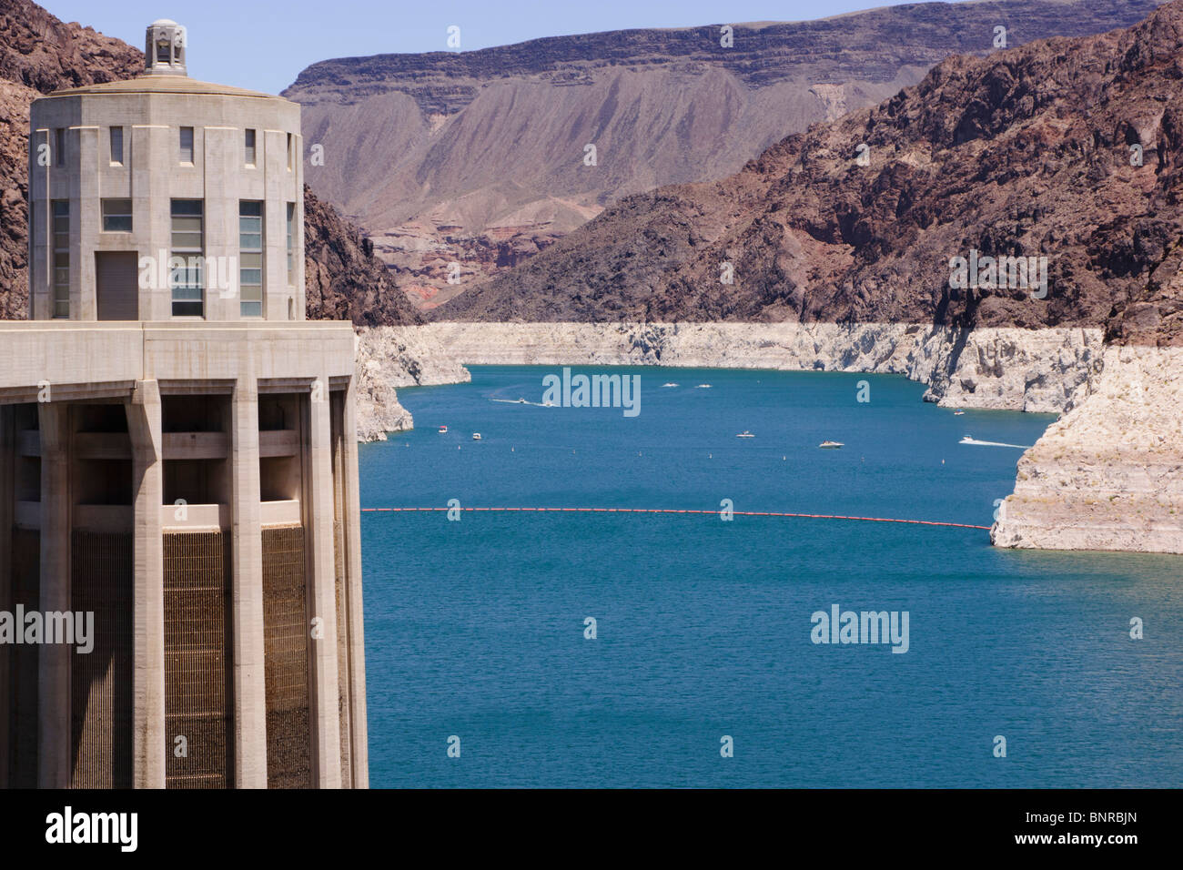 USA Nevada/Arizona border - Hoover Dam on the Colorado River, Lake Mead ...