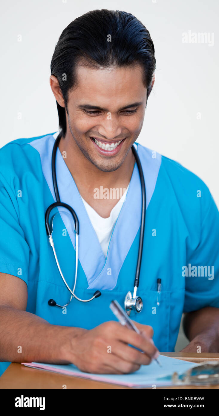 Male Nurse working in a hospital Stock Photo - Alamy
