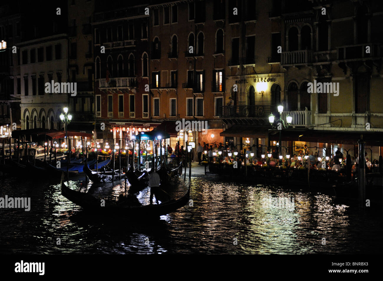 Grand Canal at night, Venice, Italy Stock Photo - Alamy
