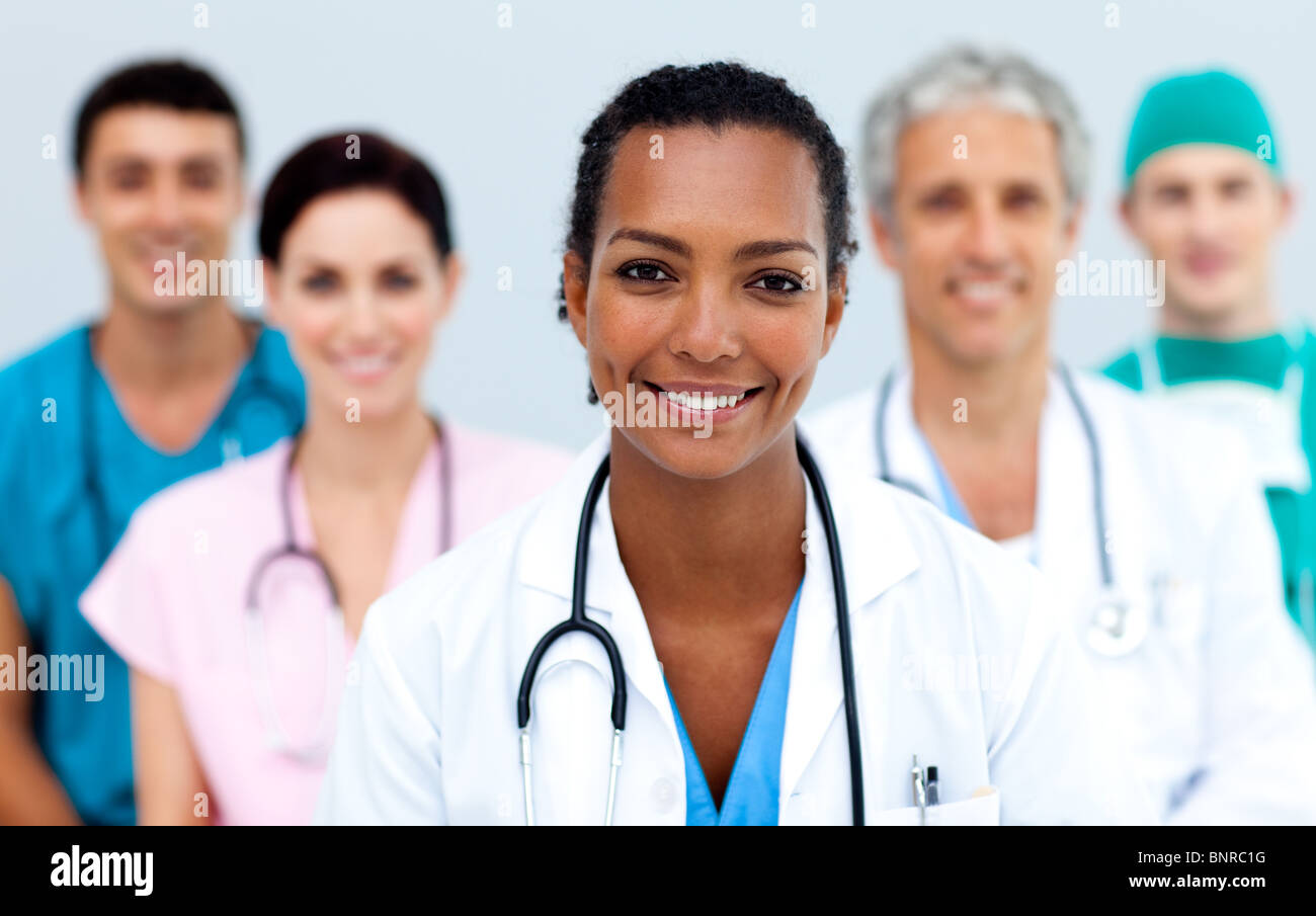 Attractive female Doctor Stock Photo - Alamy