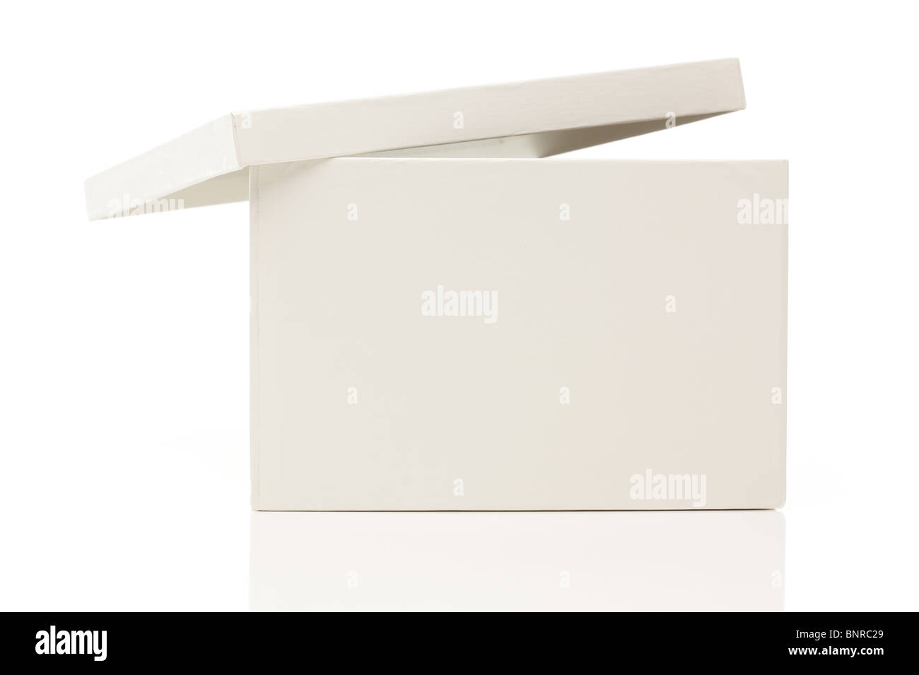 Blank White Box with Lid Isolated on a White Background Ready for Your ...