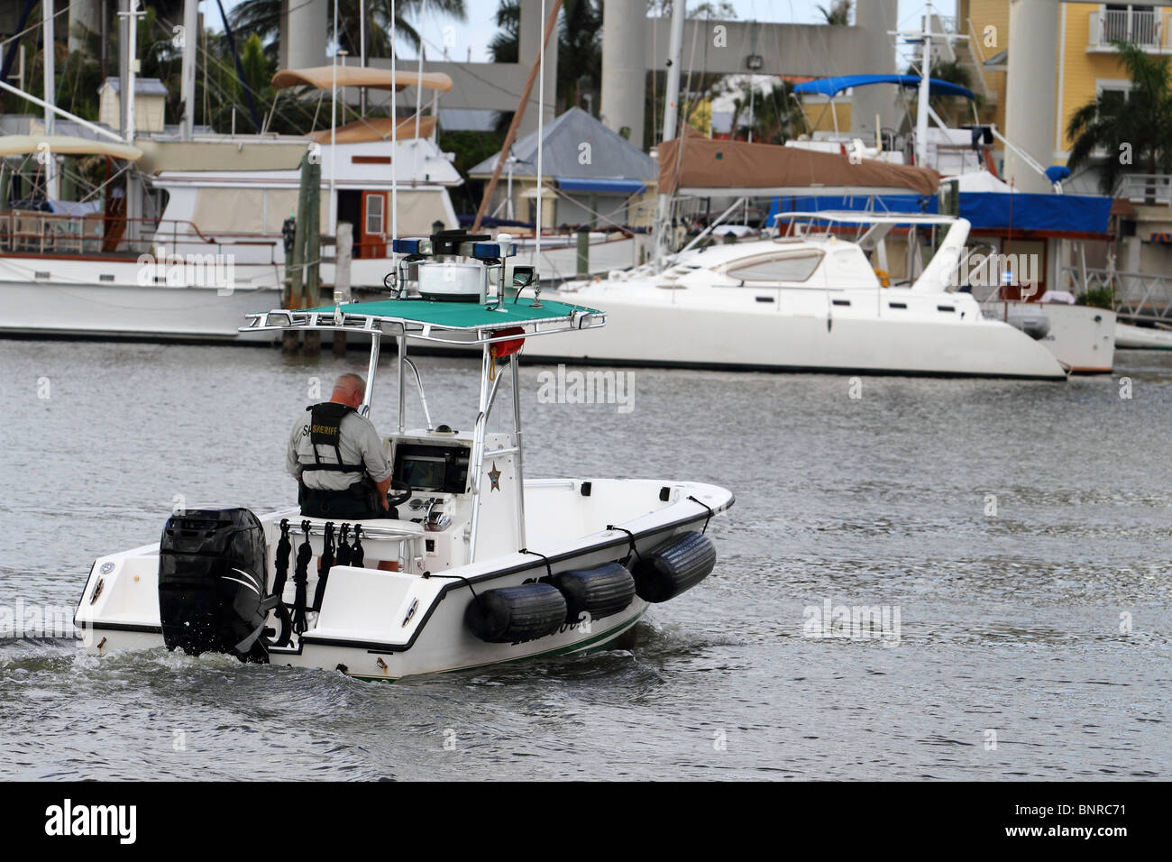 Sheriff patrol boat Stock Photo - Alamy