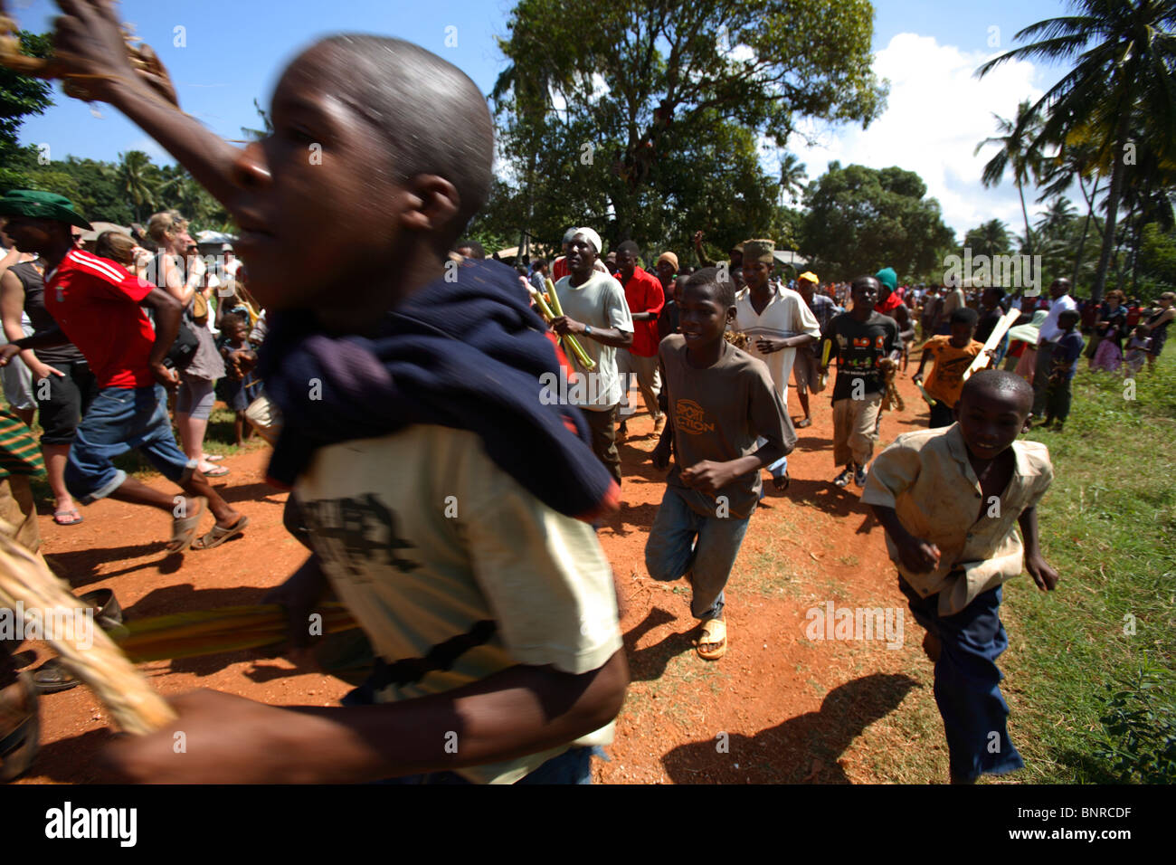 Mwaka Kogwa Celebration in Makunduchi, Zanzibar, Tanzania Stock Photo ...
