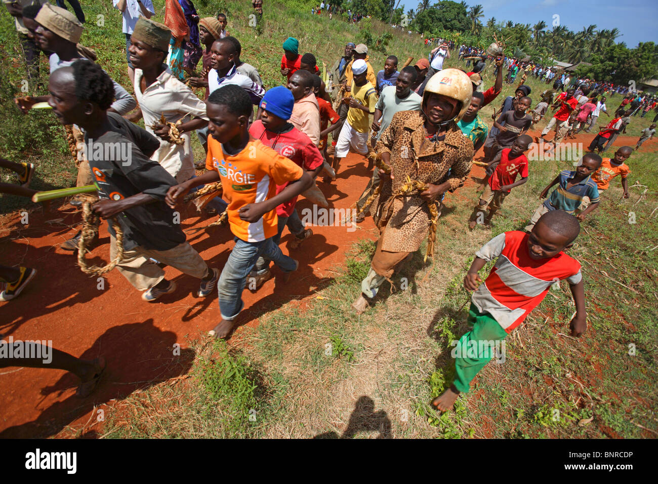 Mwaka Kogwa Celebration in Makunduchi, Zanzibar, Tanzania Stock Photo ...