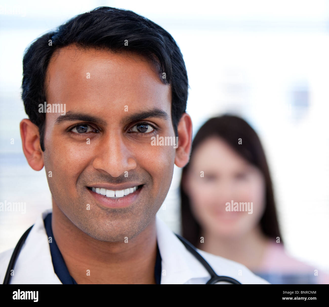 Portrait of a positive doctor Stock Photo - Alamy