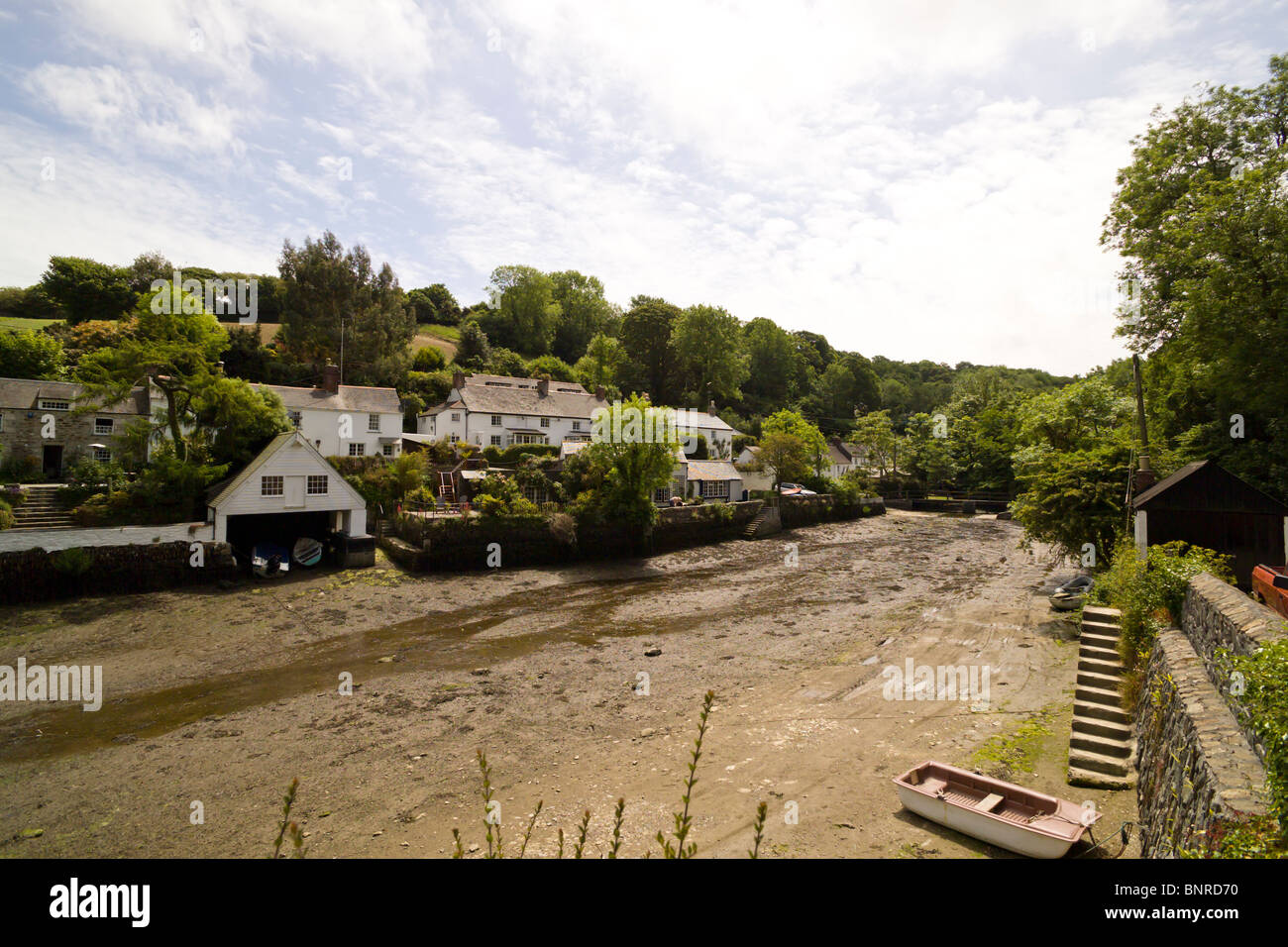 Houses in Helford (England Stock Photo - Alamy